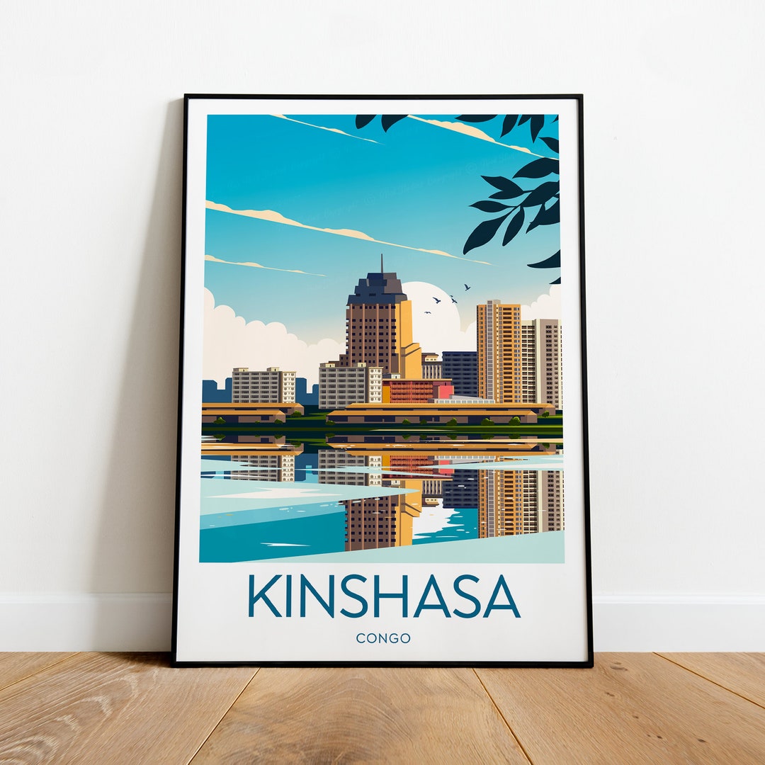 Kinshasa Travel Print - Congo, Democratic Republic of the Congo ...