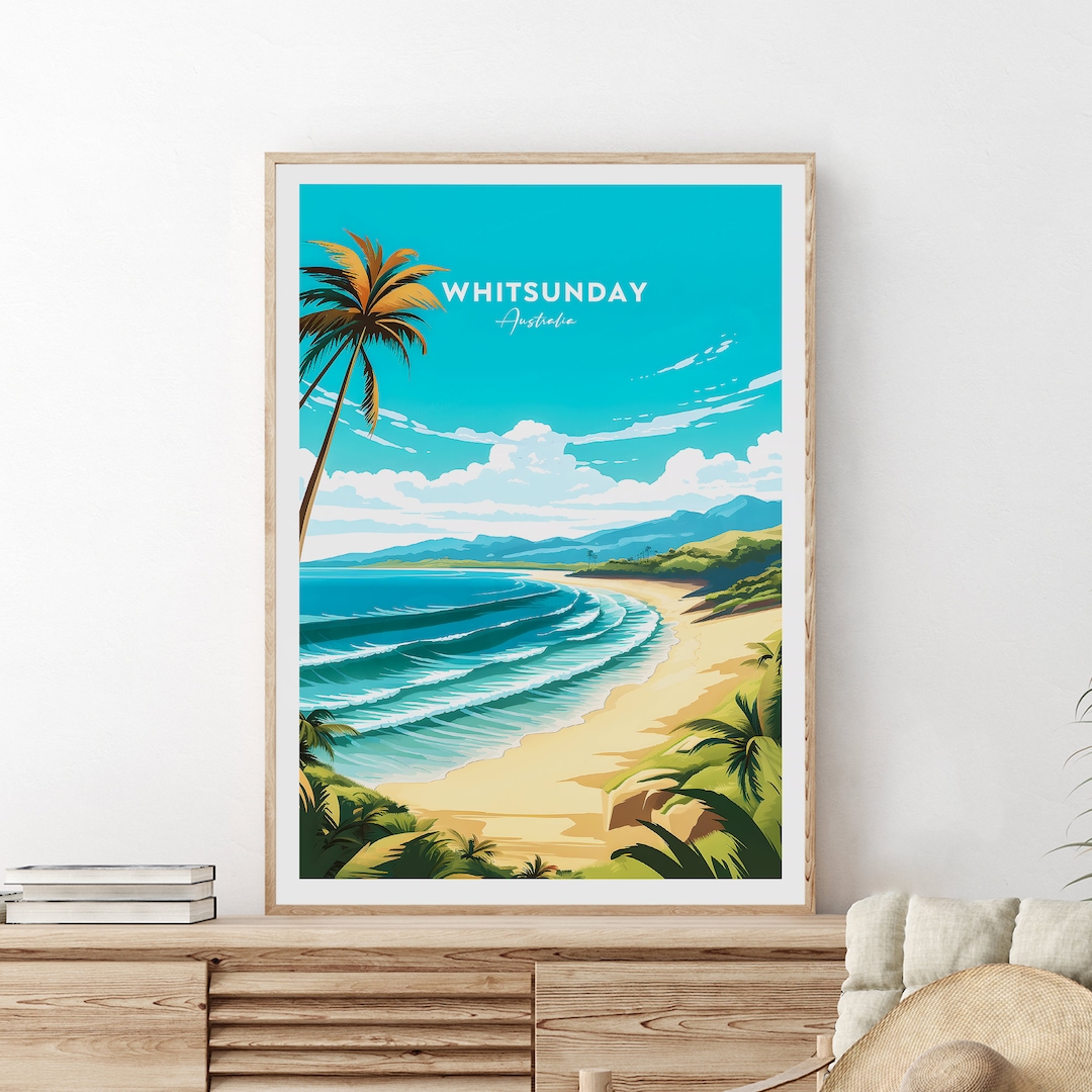 Whitsunday Traditional Travel Print - Australia, Whitsunday Print ...