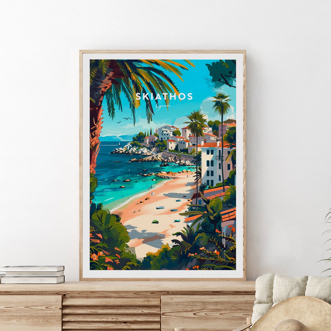 Skiathos Traditional Travel Print - Greece, Skiathos Poster, Skiathos ...