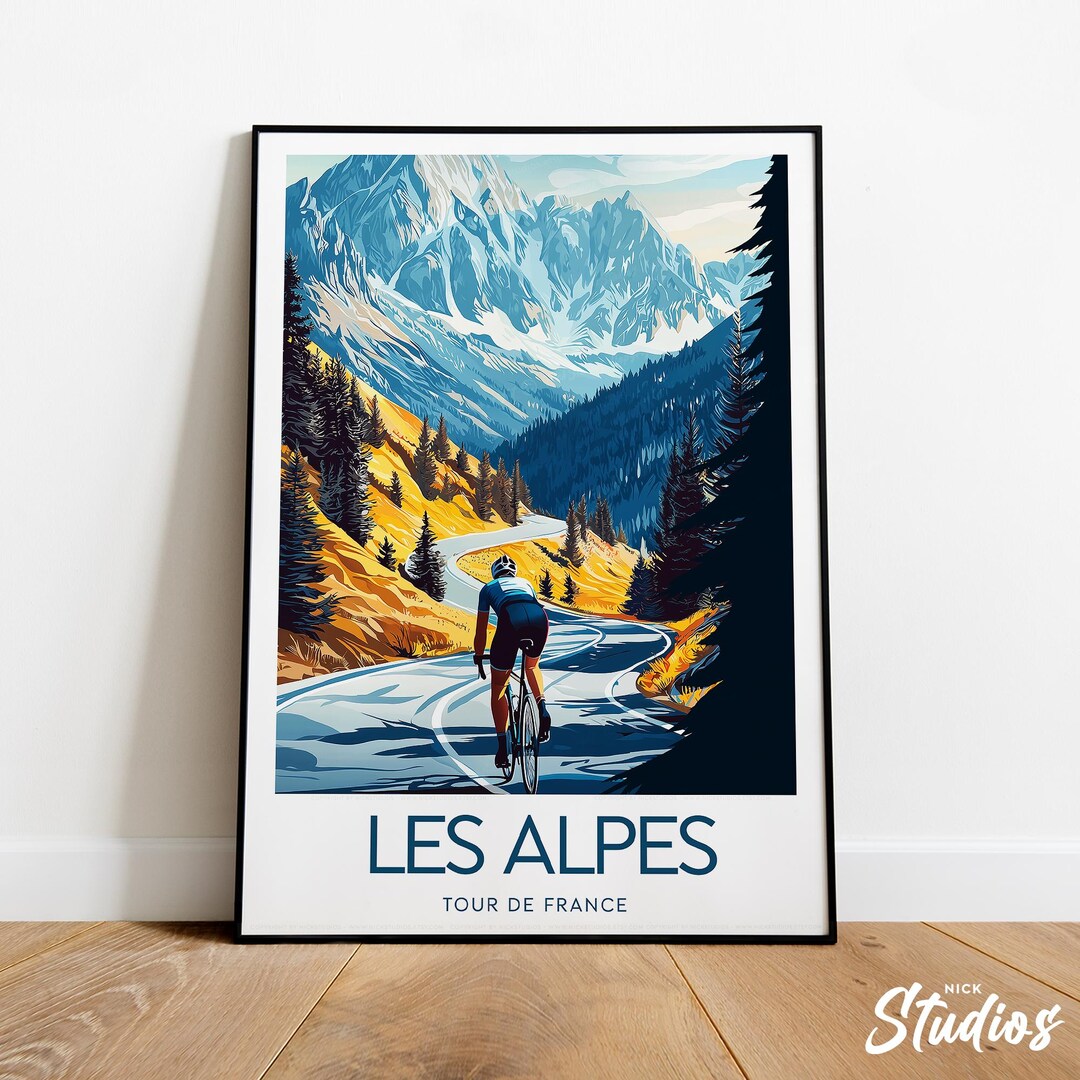 Les Alps Tour De France Print Grand Tour, Les Alps Prints, Tour De ...