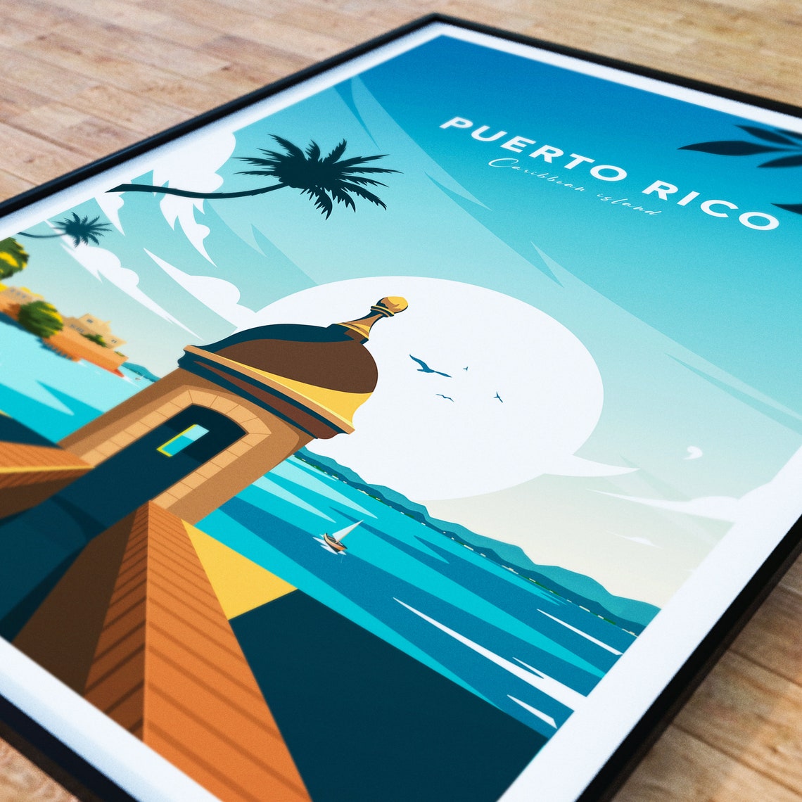 Puerto Rico Traditional Travel Print Caribbean Island - Etsy