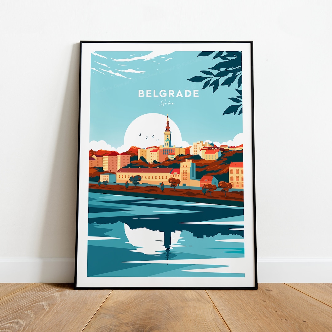 Belgrade Traditional Travel Print - Serbia, Belgrade Poster, Belgrade ...