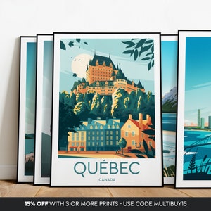 Québec Travel Print - Canada, Québec Poster, Quebec Print, Wedding Gift ...