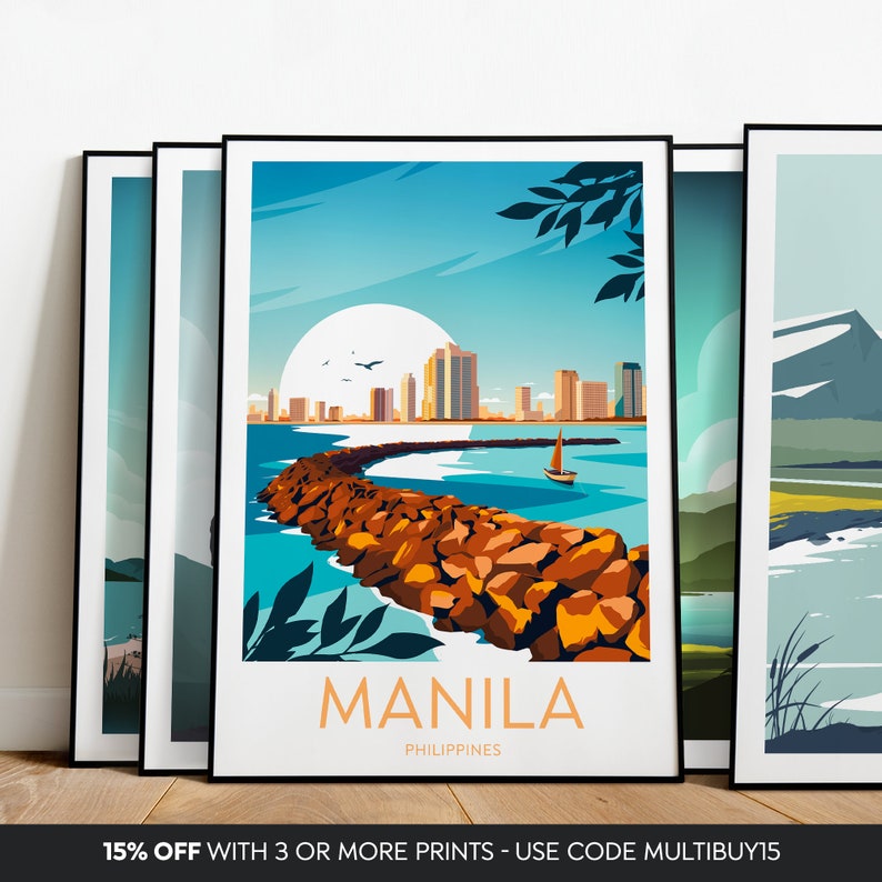 Manila Travel Print Philippines Manila Poster Philippines - Etsy