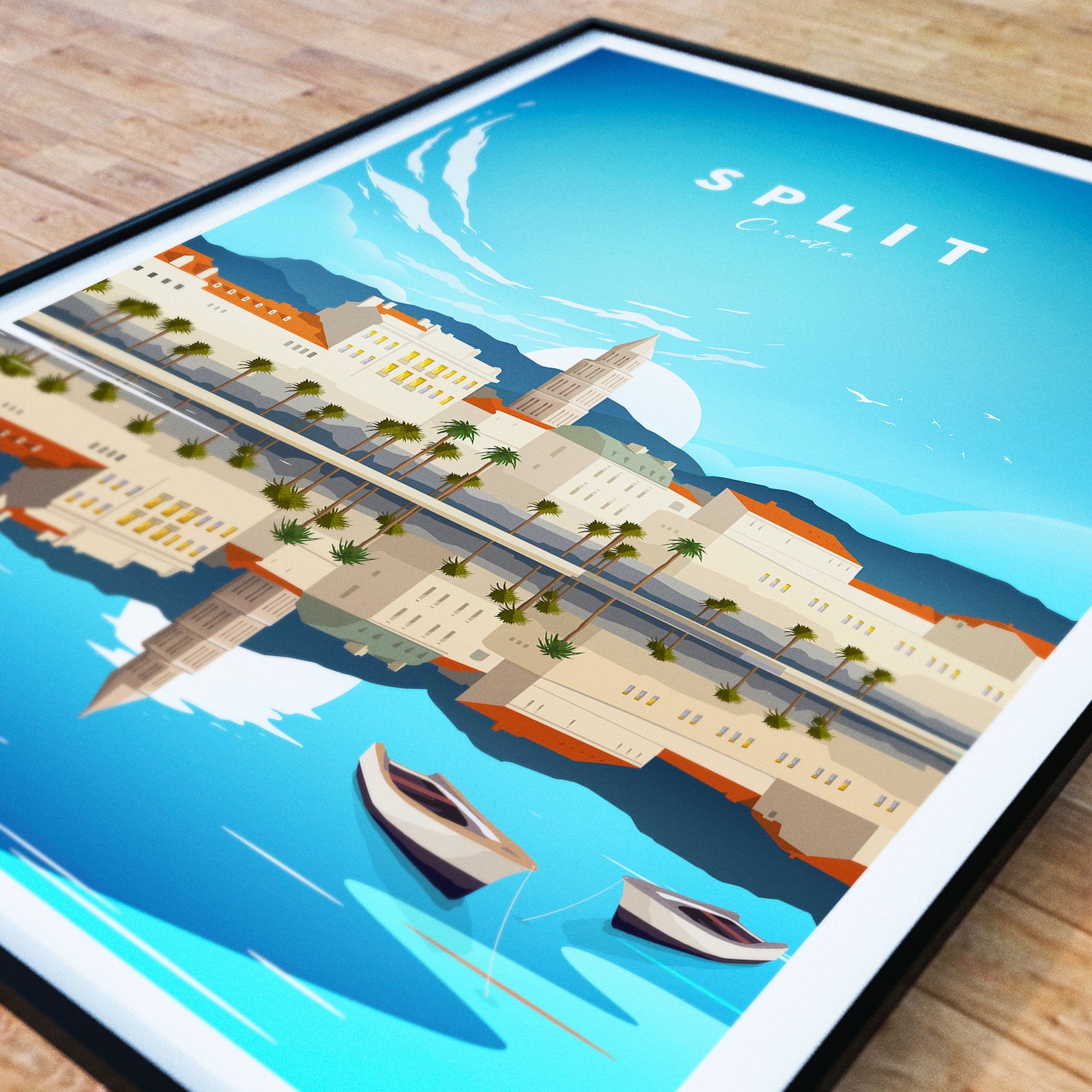 Split Traditional Travel Print Croatia Split Poster Split | Etsy