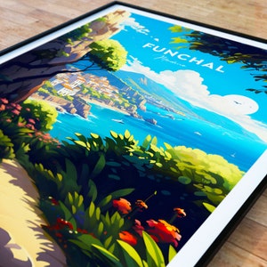 Funchal Traditional Travel Print - Madeira , Funchal Poster, Madeira ...
