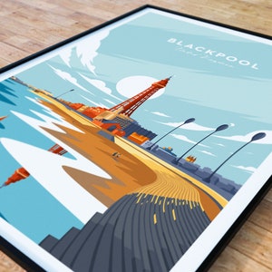 Blackpool Traditional Travel Print - United Kingdom, Blackpool Poster ...