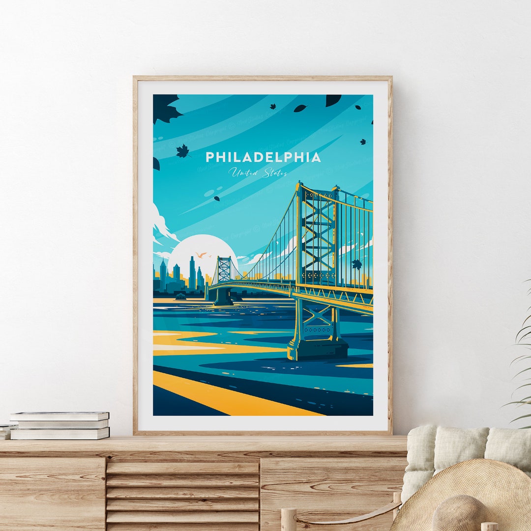 Philadelphia Traditional Travel Print - United States, Philadelphia ...