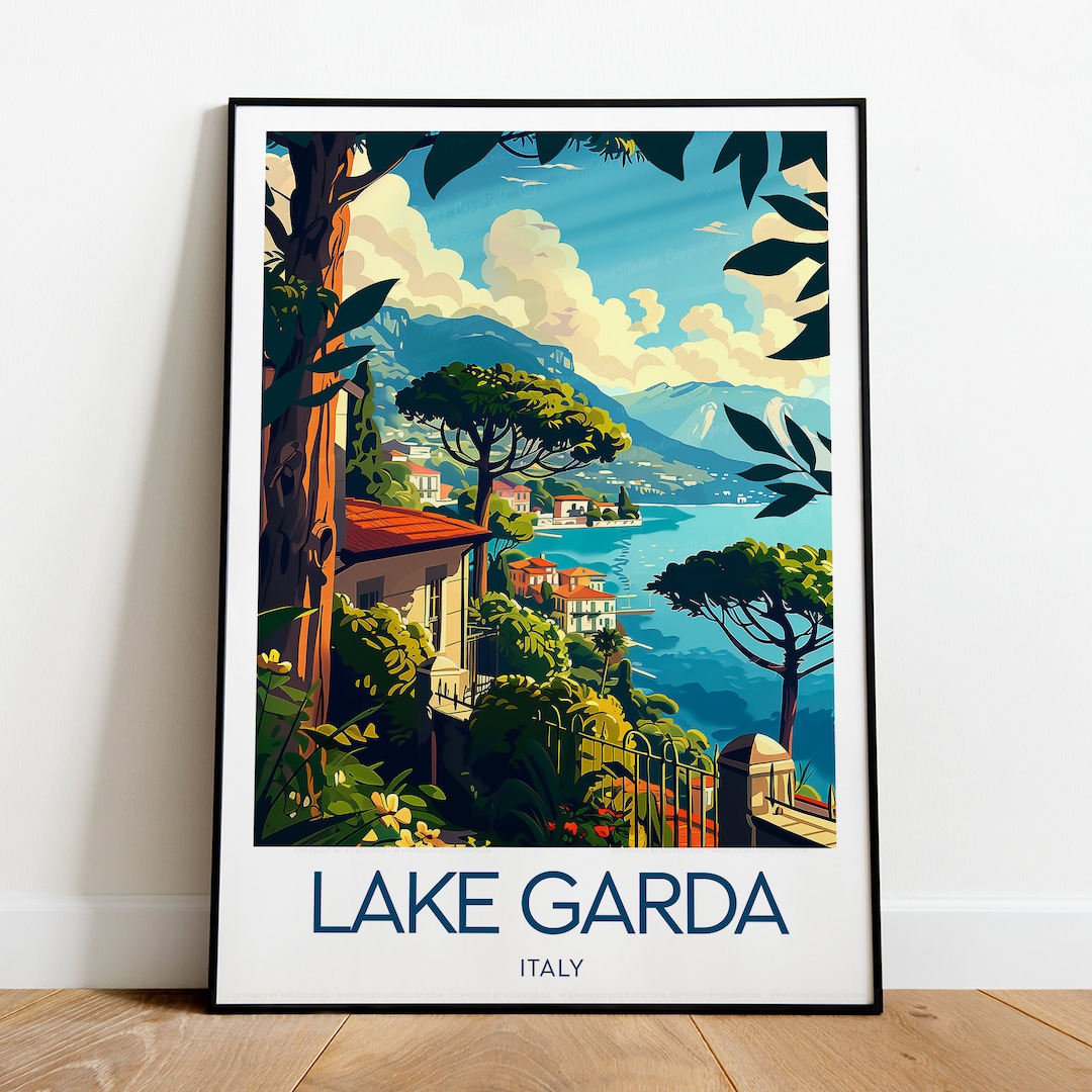 Lake Garda Travel Print - Italy, Lake Garda Print, Lake Garda Poster ...