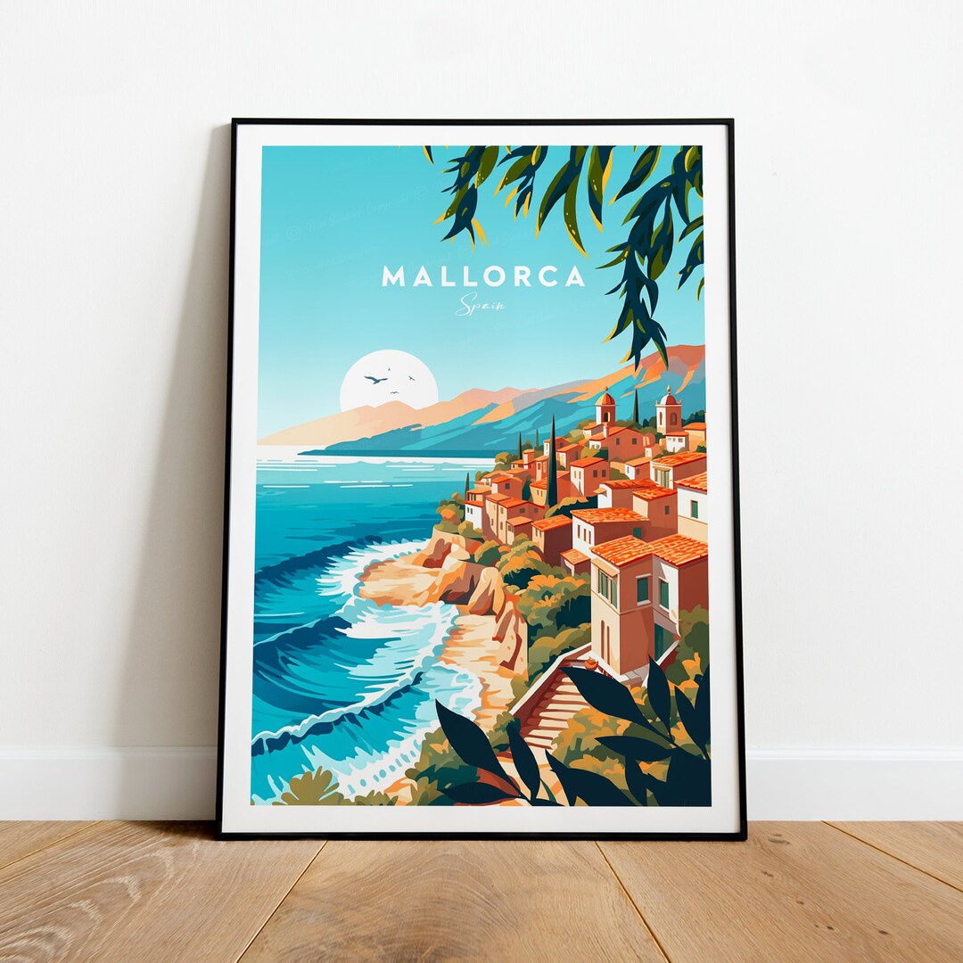 Mallorca Traditional Travel Print - Spain, Mallorca Print, Mallorca ...