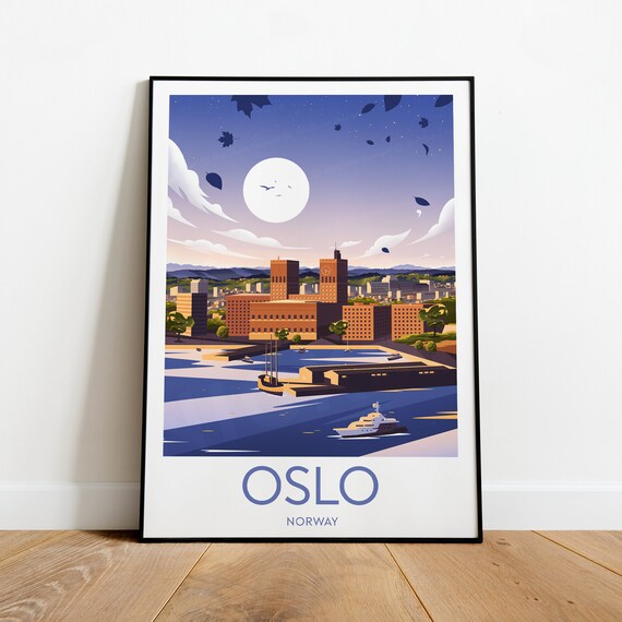 Oslo Travel Print Norway Oslo Poster Oslo Print Norway - Etsy