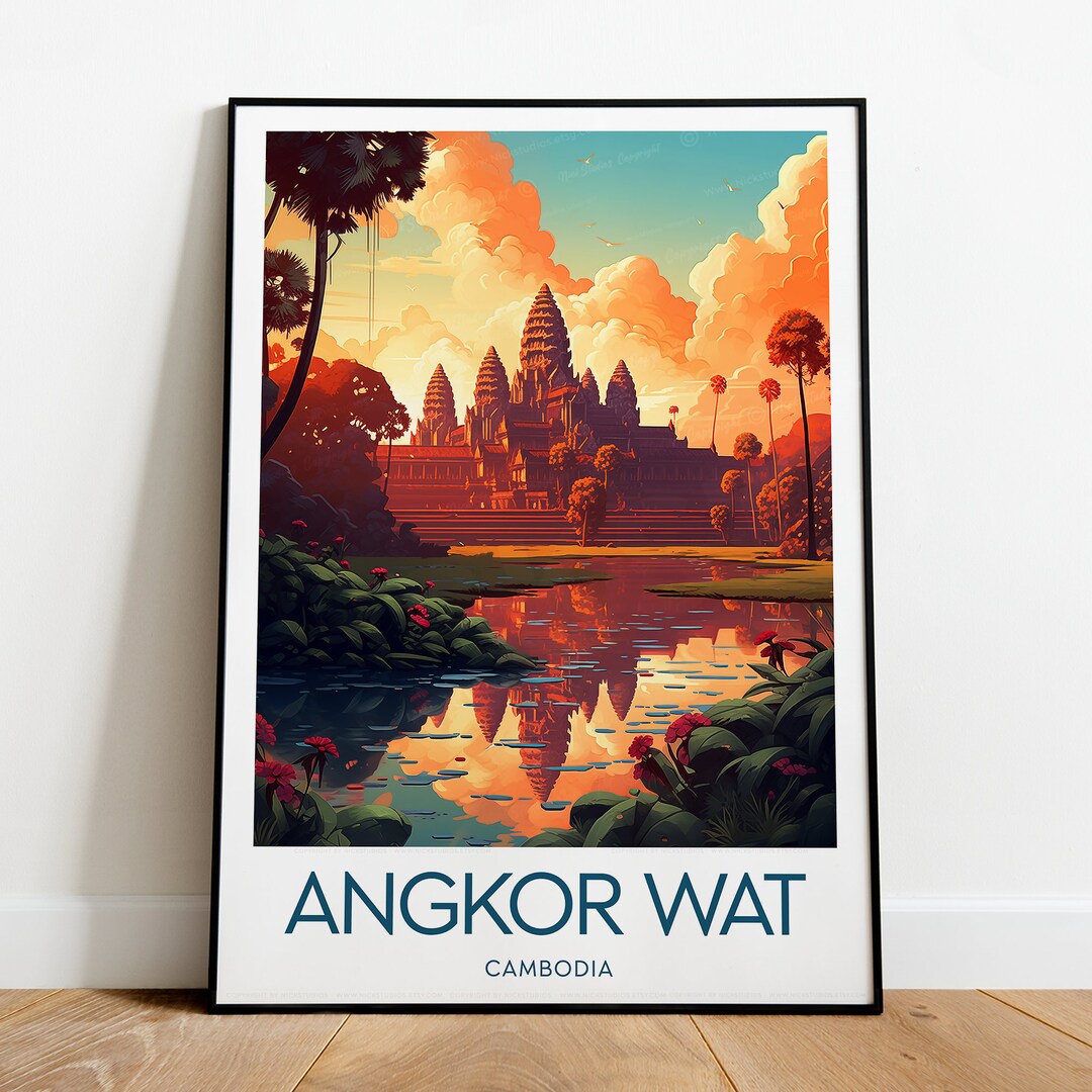 Angkor Wat Travel Print - Cambodia, Angkor Wat Print, Angkor Wat Poster ...