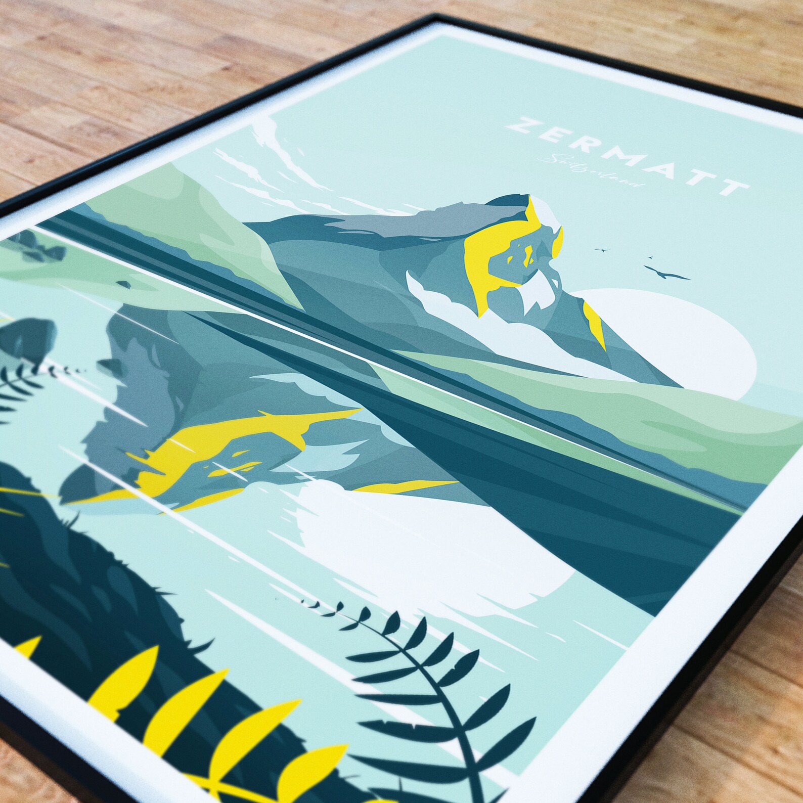 Zermatt Traditional Travel Print Switzerland Zermatt - Etsy UK