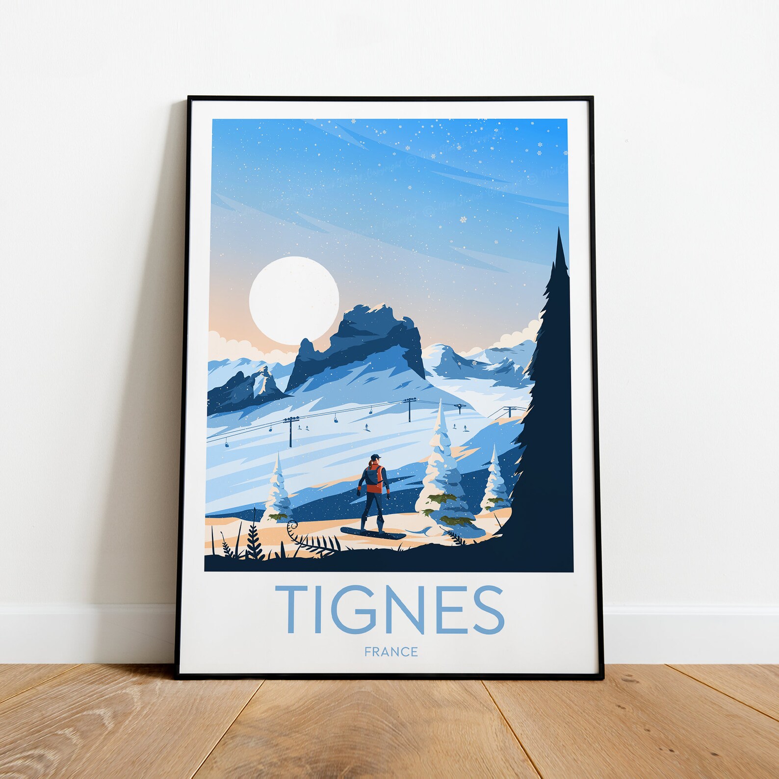 Tignes Travel Print France Tignes Poster Ski Poster Ski - Etsy
