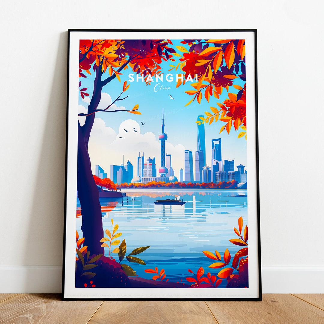 Shanghai Traditional Travel Print - China, Shanghai Poster, Shanghai ...