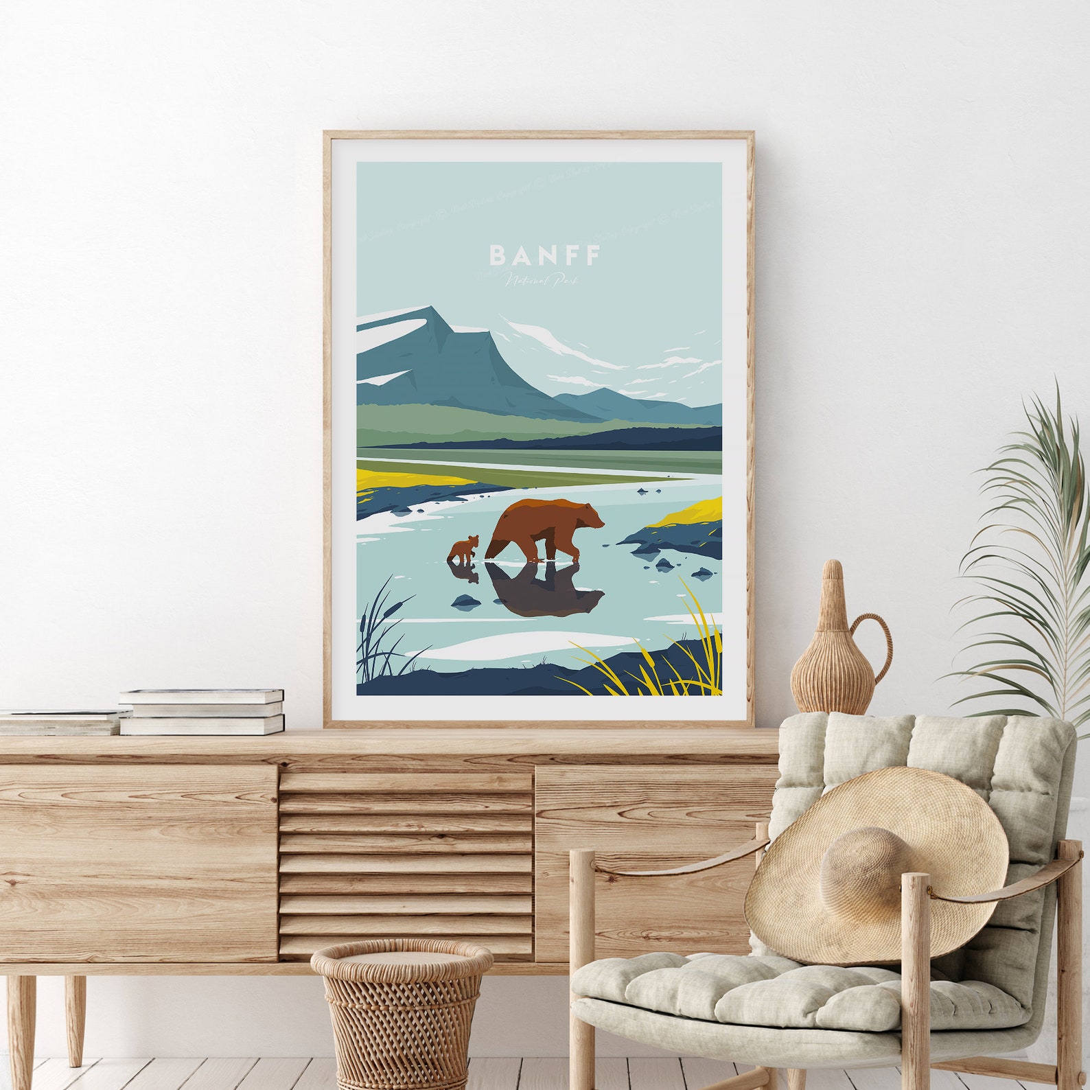 Banff Traditional Travel Print Canada Banff Print Banff - Etsy