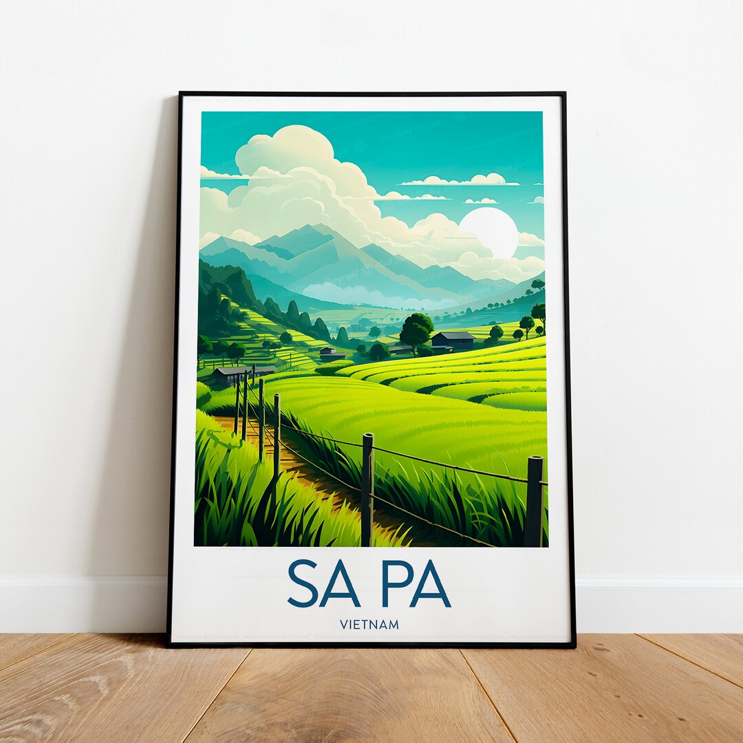 Sa Pa Travel Print Vietnam, Sa Pa Artwork, Vietnam Print, Vietnam ...