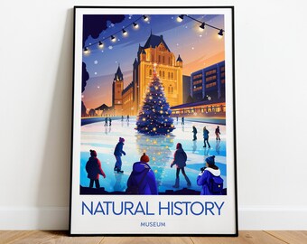 Vintage Museum of Natural History Poster, Lion Art, Retro Museum Print ...