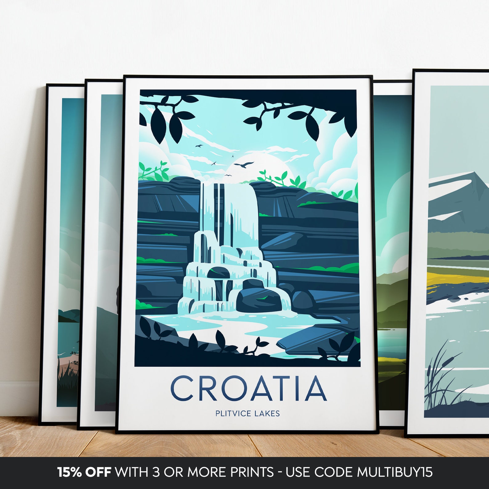 Croatia Travel Print Plitvice Lakes Croatia Poster - Etsy