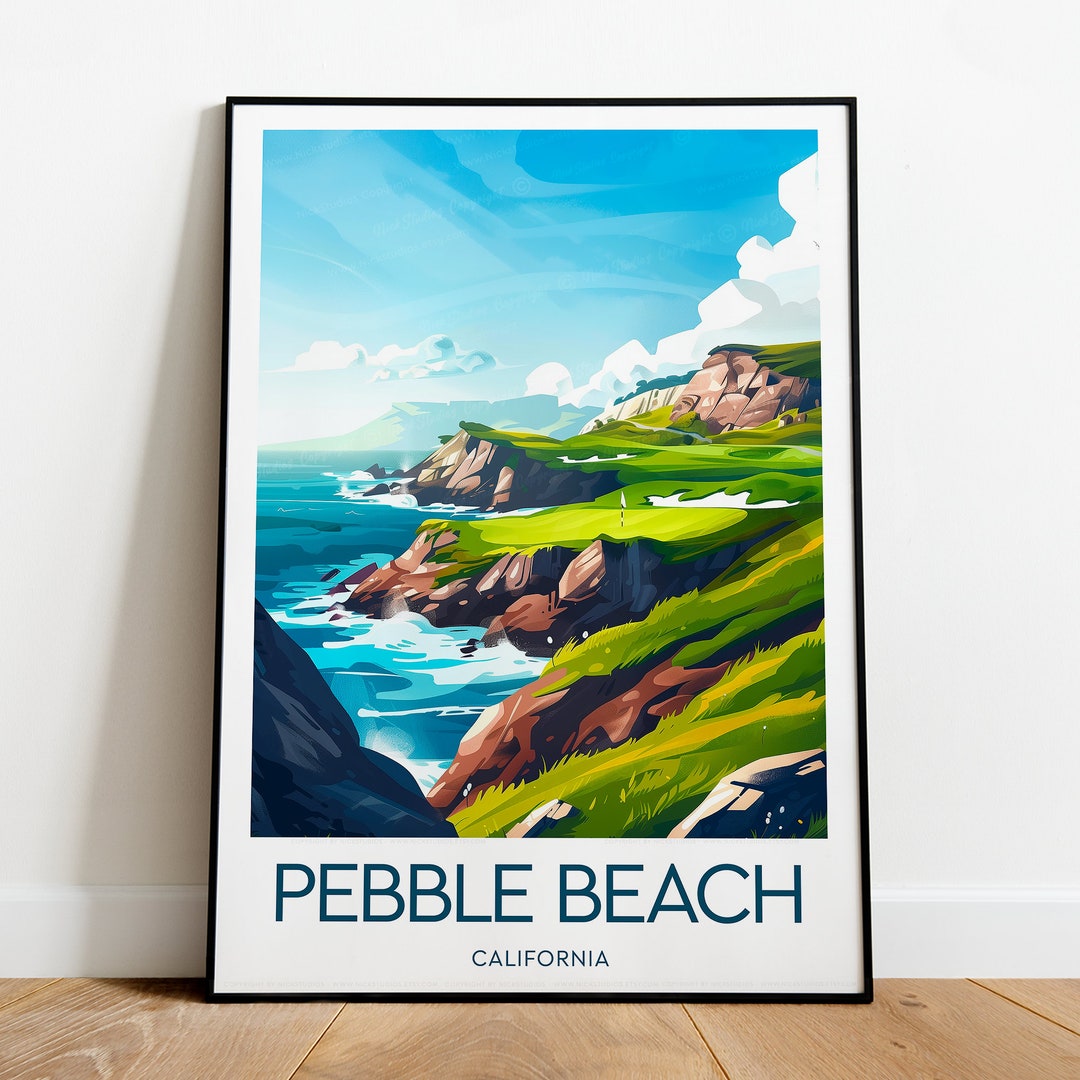 Pebble Beach Golf Links Print - California, Pebble Beach Print, Pebble ...