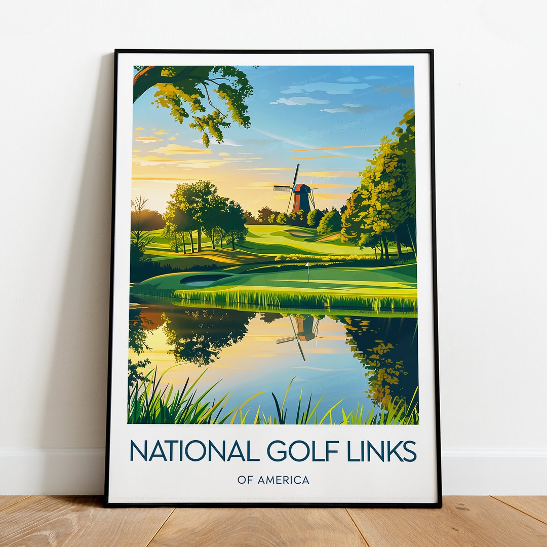 National Golf Links of America Print - Golf Course Print, National Golf ...