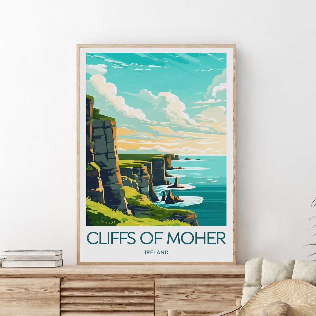 Cliffs of Moher Travel Print - Ireland, Cliffs of Moher Print, Dublin ...