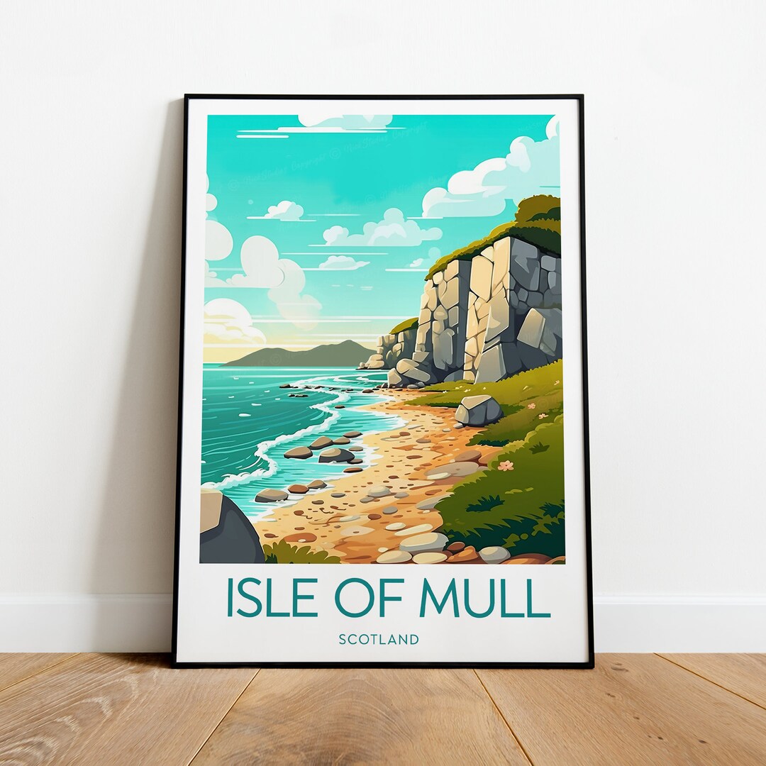 Isle of Mull Travel Print - Scotland, Isle of Mull Poster, Wedding Gift ...