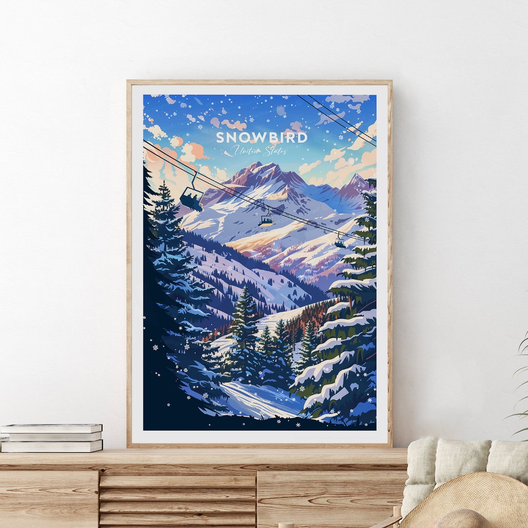 Snowbird Traditional Travel Print United States, Snowbird Poster ...