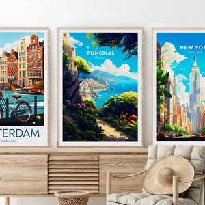 Funchal Traditional Travel Print - Madeira , Funchal Poster, Madeira ...