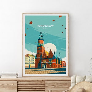 Wrocław Traditional Travel Print - Poland, Wroclaw Poster, Wroclaw ...