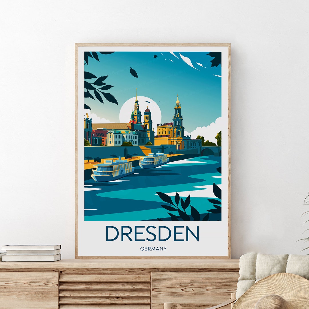 Dresden Travel Print - Germany, Dresden Poster, Birthday Present ...