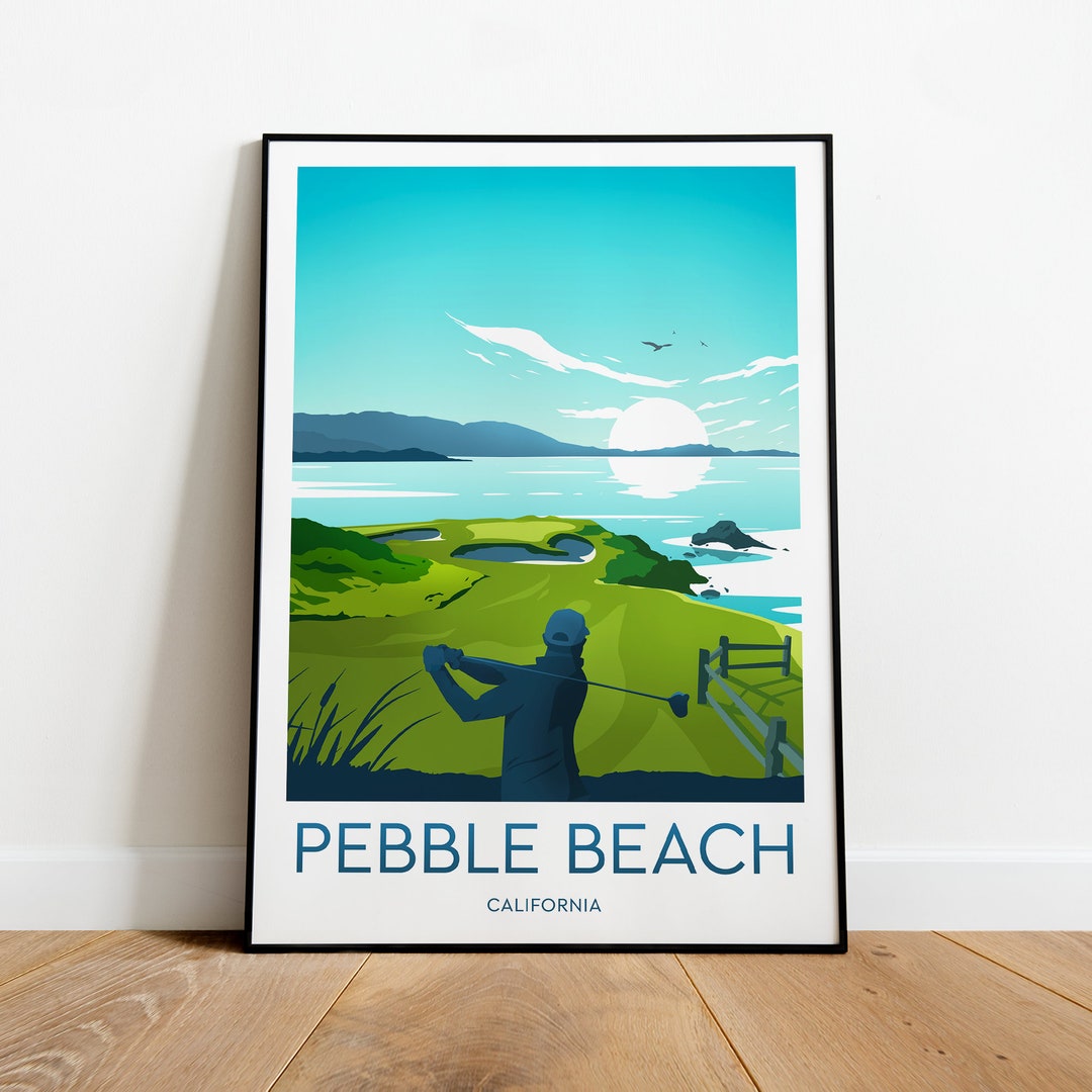 Pebble Beach Golf Links Print - California, Pebble Beach Print, Pebble ...