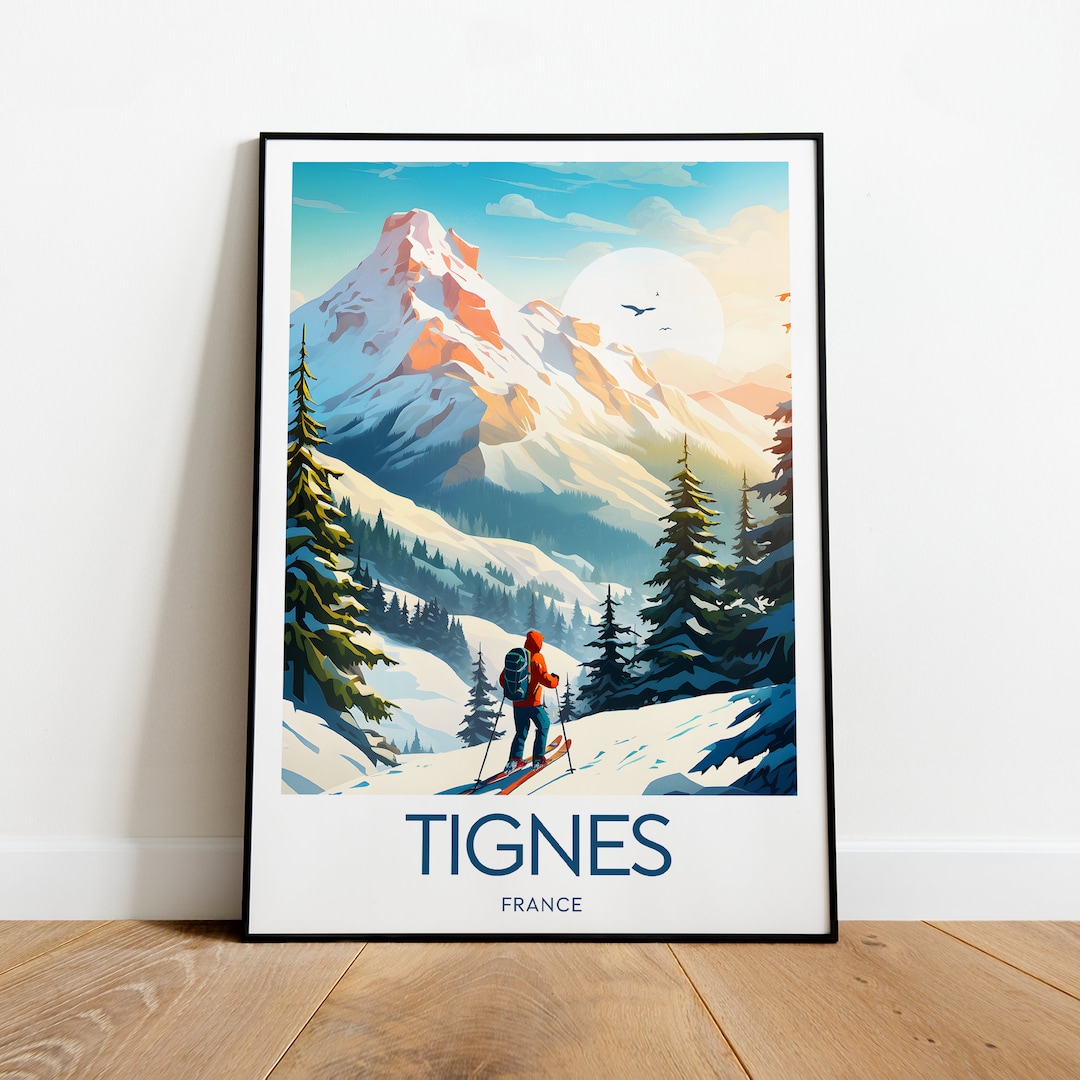 Tignes Travel Print - France, Tignes Poster, Ski Poster, Ski Resort ...
