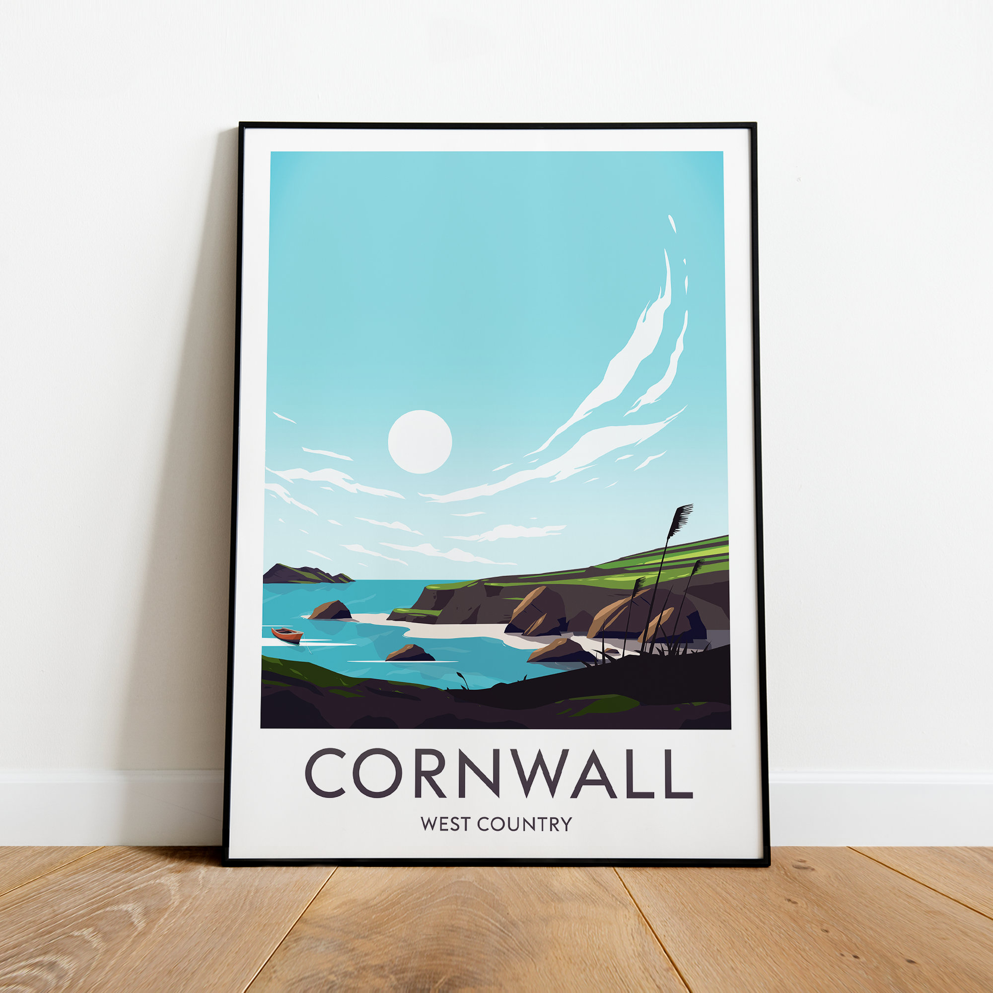 Cornwall West Country Travel Print Cornwall Poster Wedding - Etsy Hong Kong