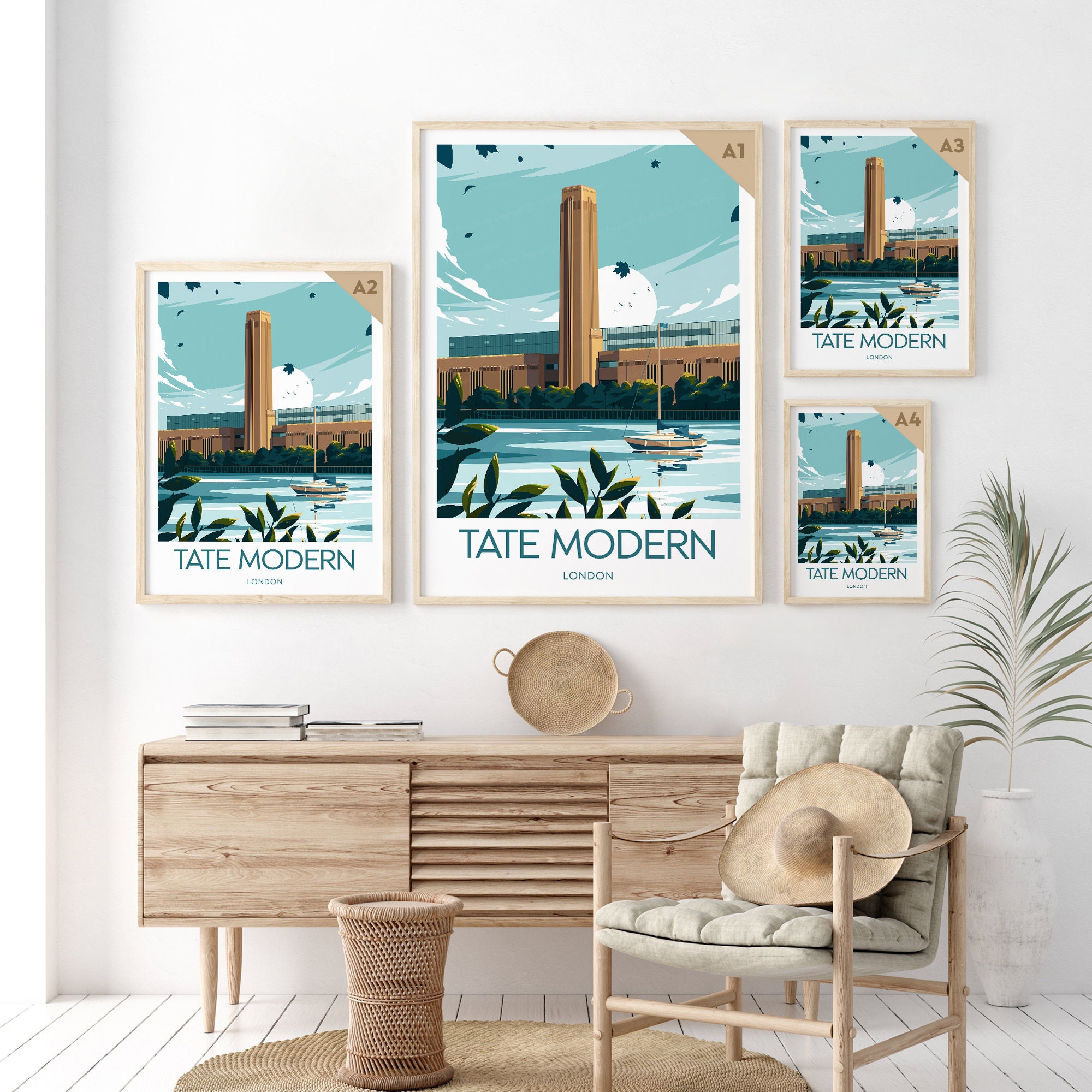 Tate Modern Travel Print London Tate Poster Tate Modern - Etsy