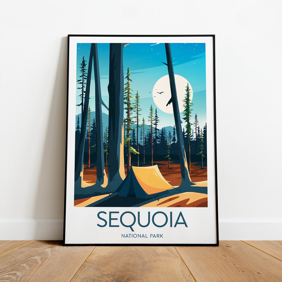 Sequoia Travel Print - National Park, Sequoia Print, Sequoia Poster ...