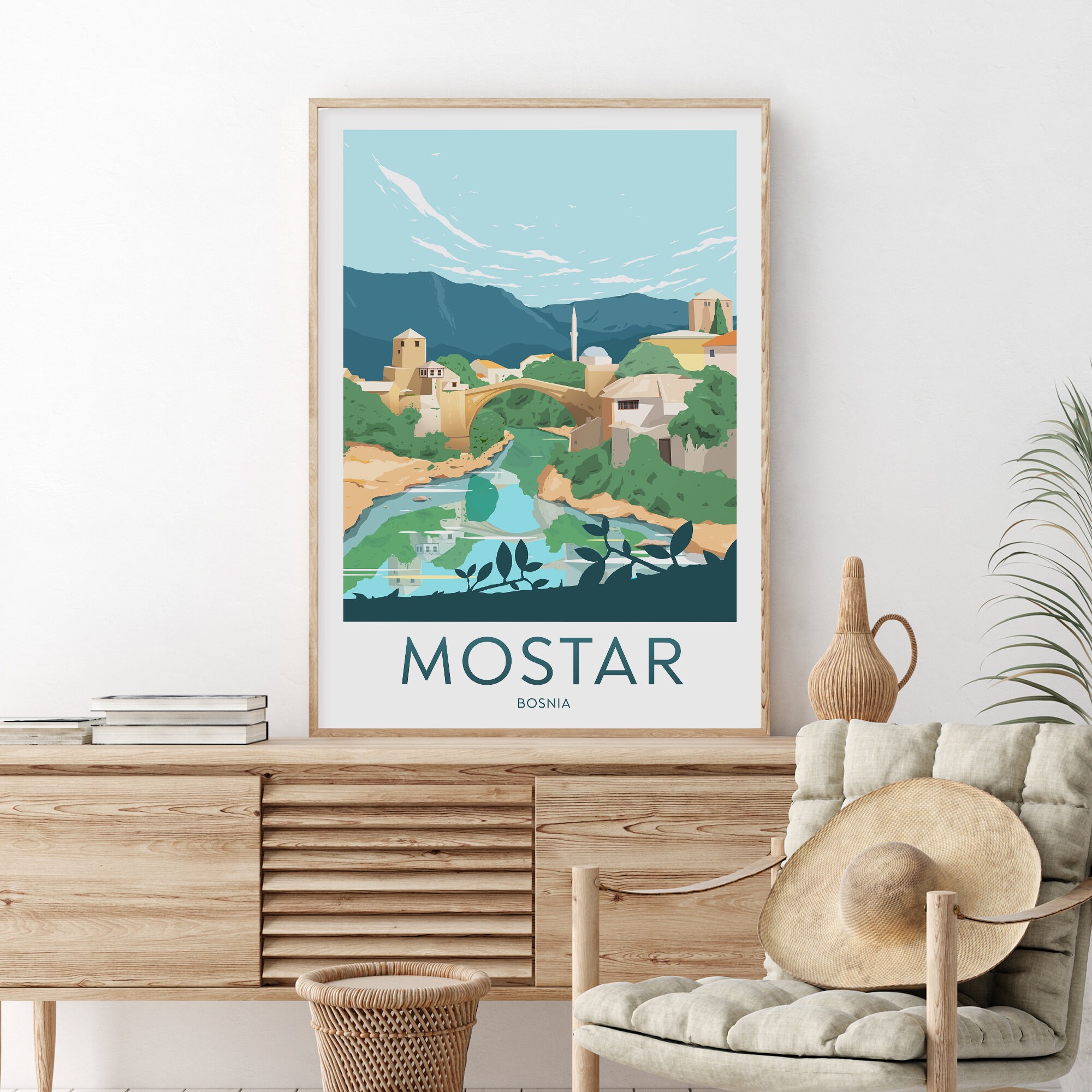 Mostar Travel Print Bosnia Mostar Poster Mostar Print | Etsy