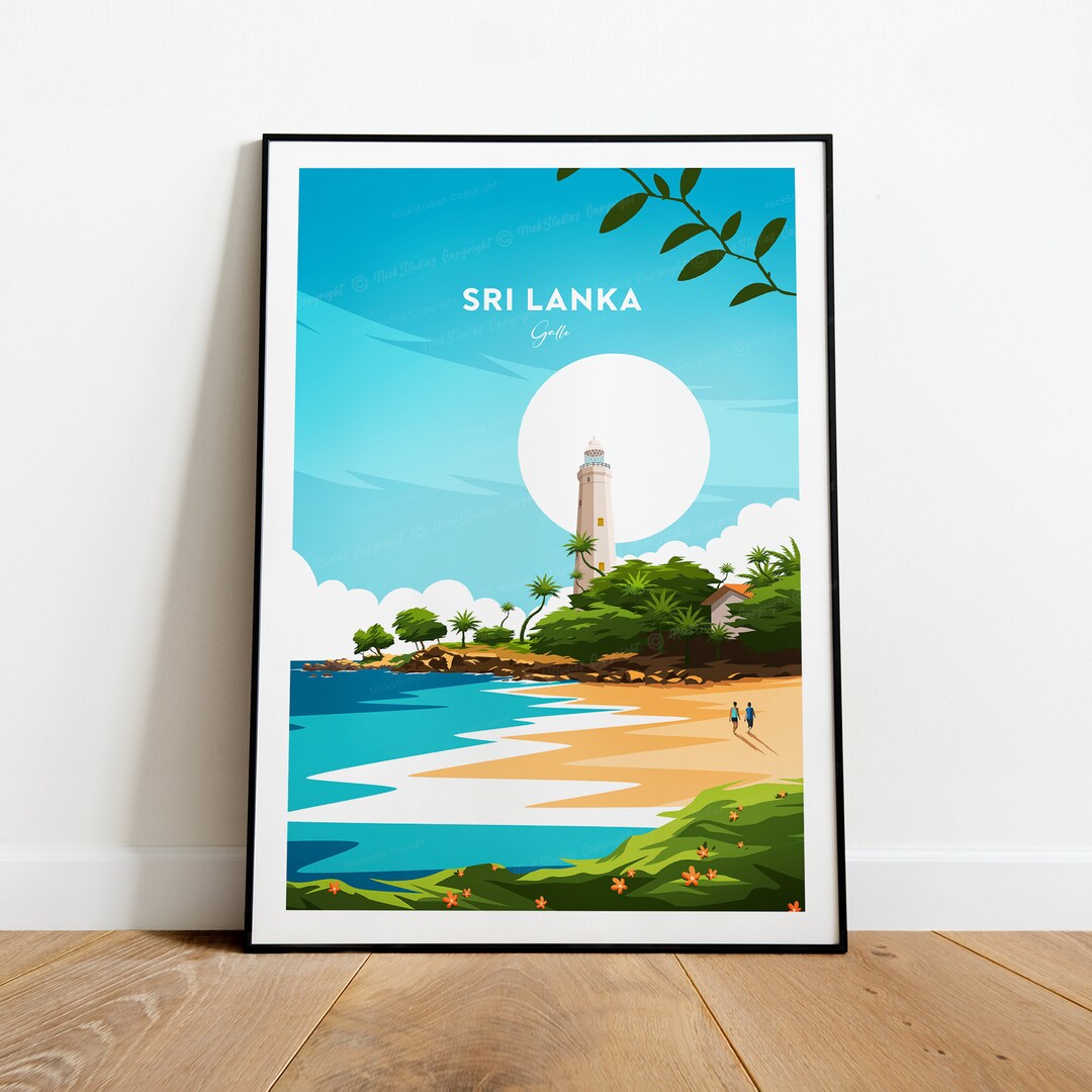 Sri Lanka Traditional Travel Print - Galle, Sri Lanka Poster, Galle ...