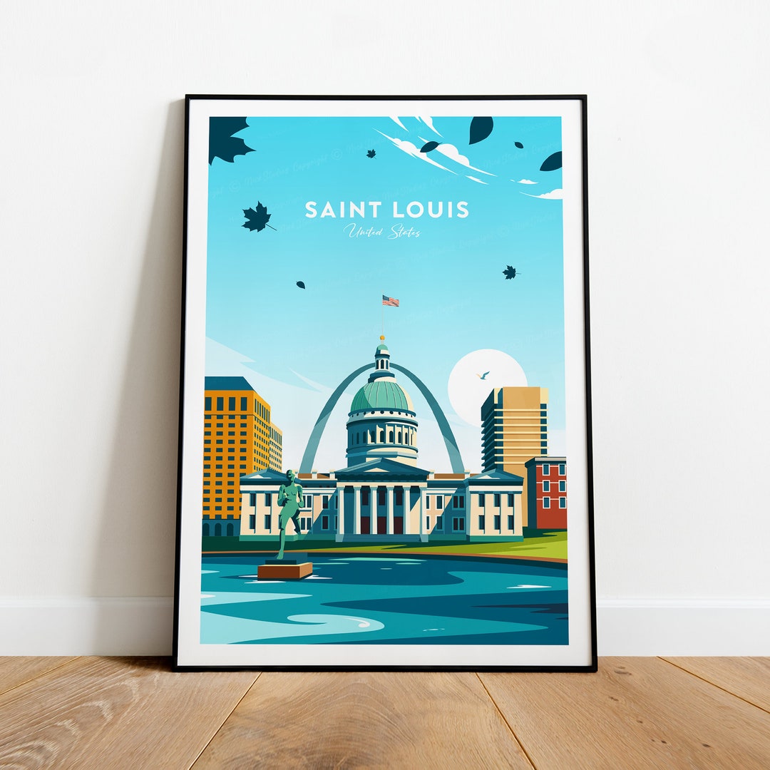 Saint Louis Traditional Travel Print - United States, Saint Louis ...