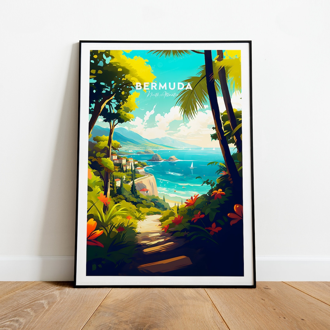 Bermuda Traditional Travel Print - North Atlantic, Bermuda, Bermuda ...