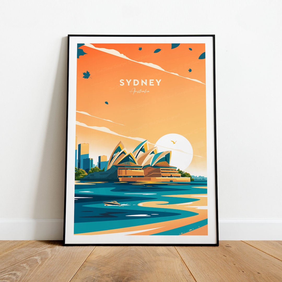 Sydney Traditional Travel Print - Australia, Sydney Print, Sydney ...