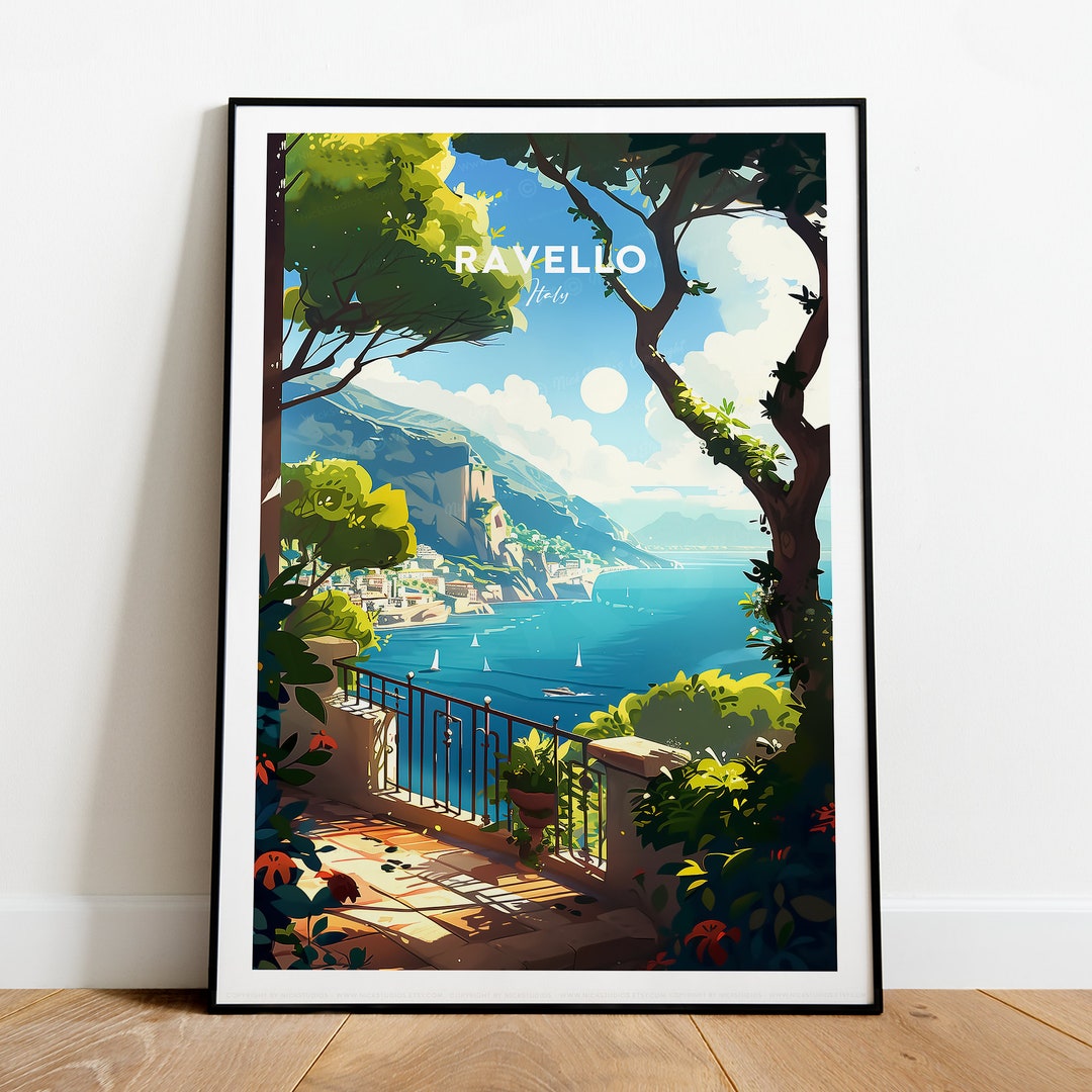 Ravello Traditional Travel Print - Italy, Ravello Print, Ravello Poster ...