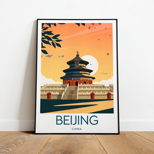Beijing Travel Poster - Etsy