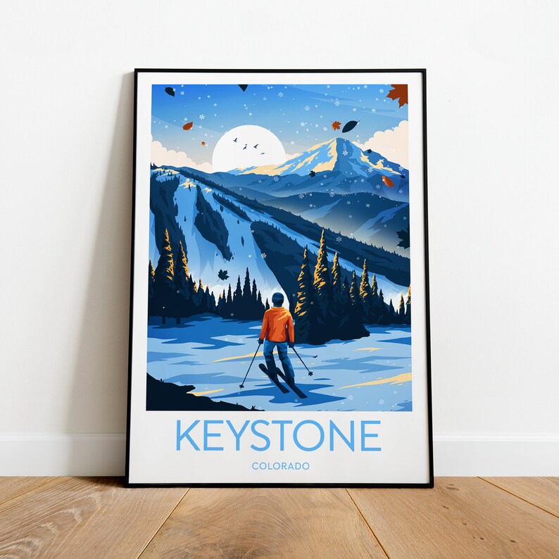 Keystone Ski Print Colorado Ski Poster Wedding Gift - Etsy