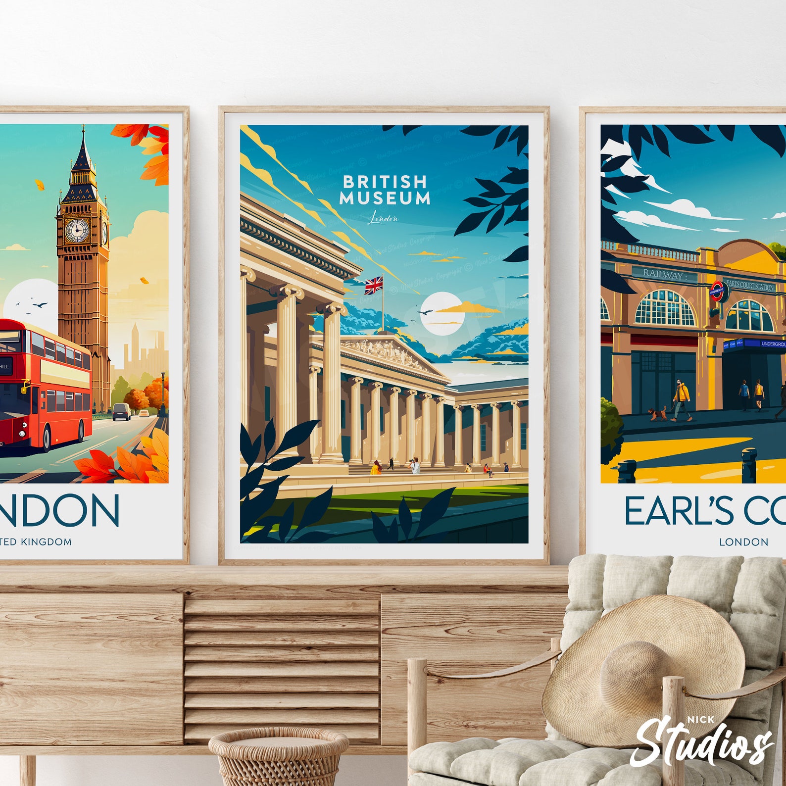 British Museum Traditional Travel Print - London, London Poster, the ...