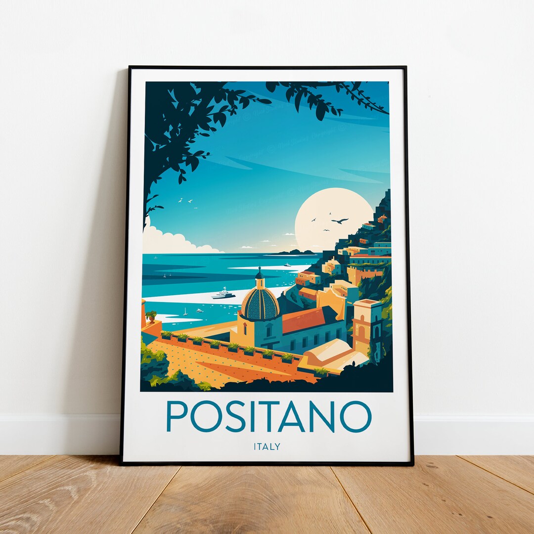 Positano Travel Print - Italy, Positano Poster, Christmas Present ...