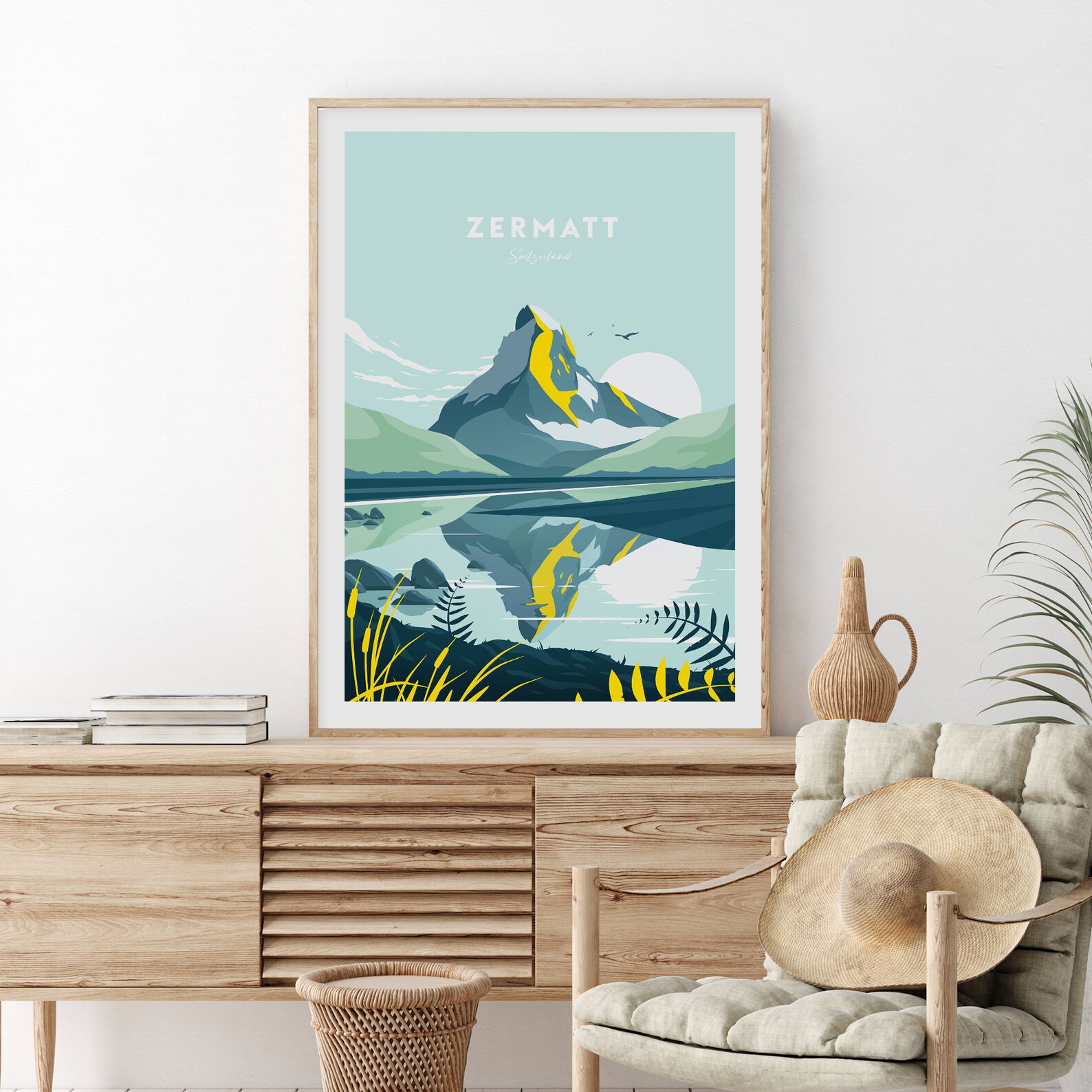 Zermatt Traditional Travel Print Switzerland Zermatt - Etsy UK