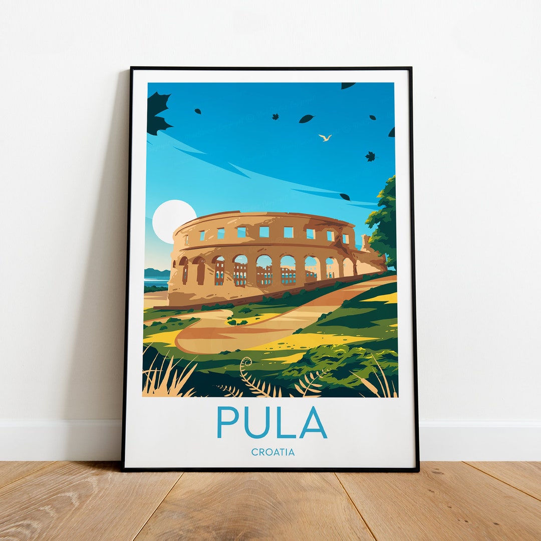 Pula Reisedruck Kroatien, Pula Poster, Hochzeitsgeschenk ...
