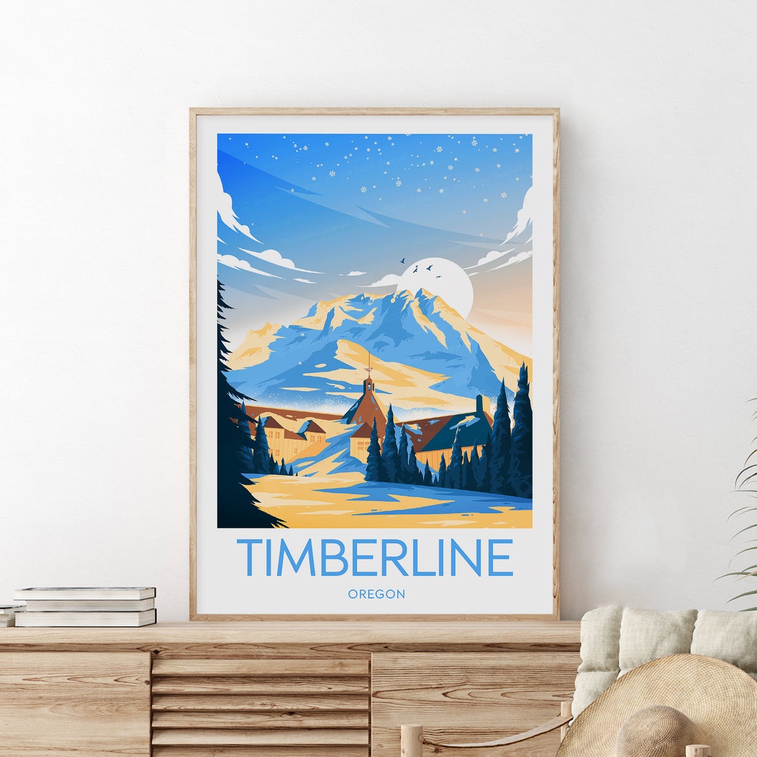 Timberline Ski Print - Oregon, Timberline Poster, Wedding Gift ...