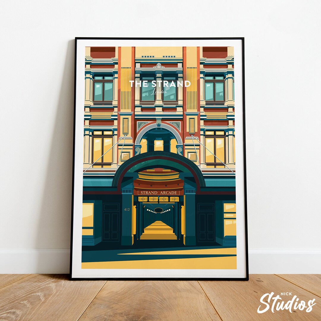 The Strand Traditional Travel Print London, City of Westminster Art ...